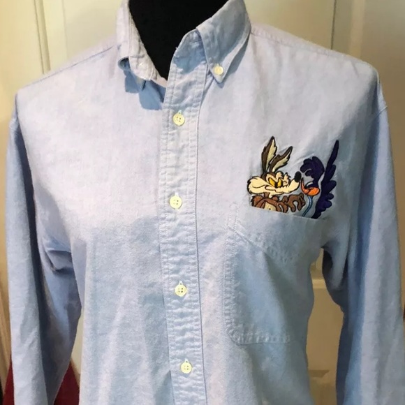 Warner Bros. | Shirts | Vtg 994 Warner Bro Wiley E Coyote Road Runnier ...